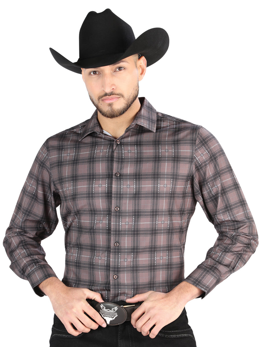 Camisa Vaquera Manga Larga Estampada Cuadros - Western Shirt – Bellash ...